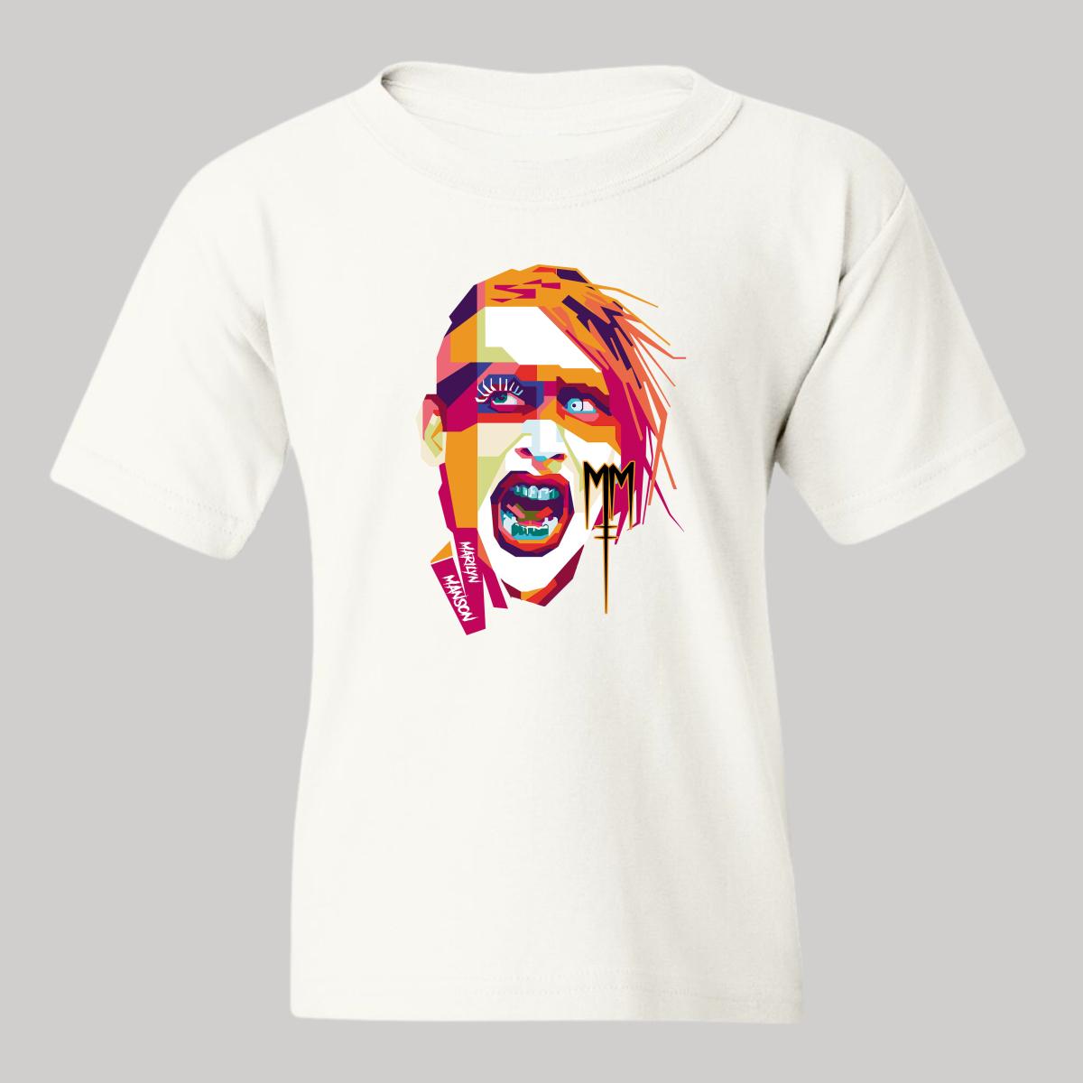 Playera Niño Niña Rock Marilyn Manson Ilustración 934 – Redberry